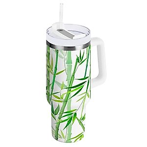 RPLIFE Zen Green Grove 40oz Tumbler with Handle, 30 Oz Tumbler with Handle, Coffee Tumbler for Women