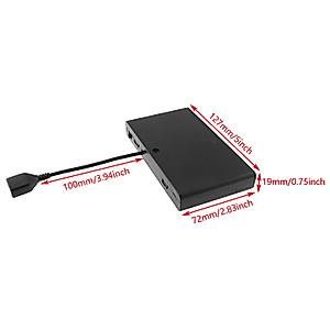 DGZZI USB Female Socket 8 AA Battery Case Box Holder with ON-Off Switch Black