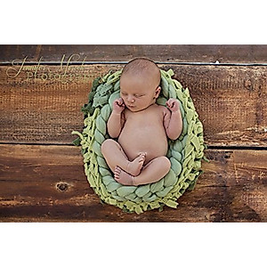Long Merino Wool Braids, Newborn Photography Photo Prop