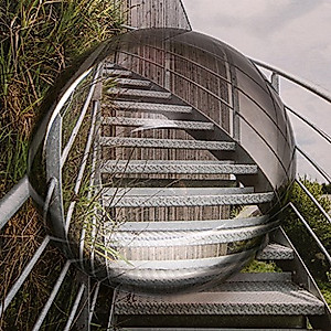 OwnMy 4" Crystal Glass Magnifier, Glide Paperweight Magnifying Glass Dome, Crystal Half Ball Sphere Lens for Photography/Decoration, Reading Aid