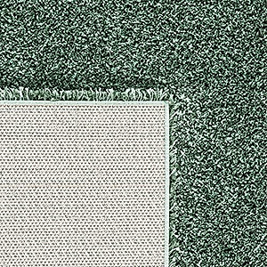 SAFAVIEH Hudson Shag Collection 7' Square Green SGH220Y Modern Solid Non-Shedding Living Room Bedroom Dining Room Entryway Plush 2-inch Thick Area Rug