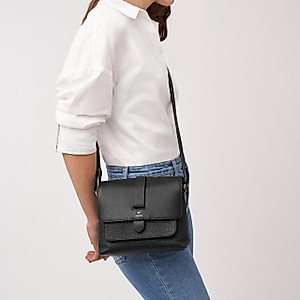 Fossil Women's Kinley Leather Small Crossbody Purse Handbag, Black (Model: ZB7878001)