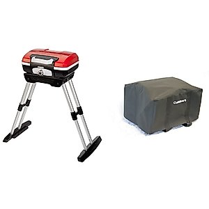 Cuisinart Portable Gas Grill with 150 sq. in. Cooking Surface and Tote Cover - Portable Tabletop Propane Grill for Camping, Tailgating