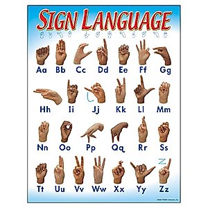 Trend Enterprises Sign Language Learning Chart, 17" x 22", Multi, (T-38039)