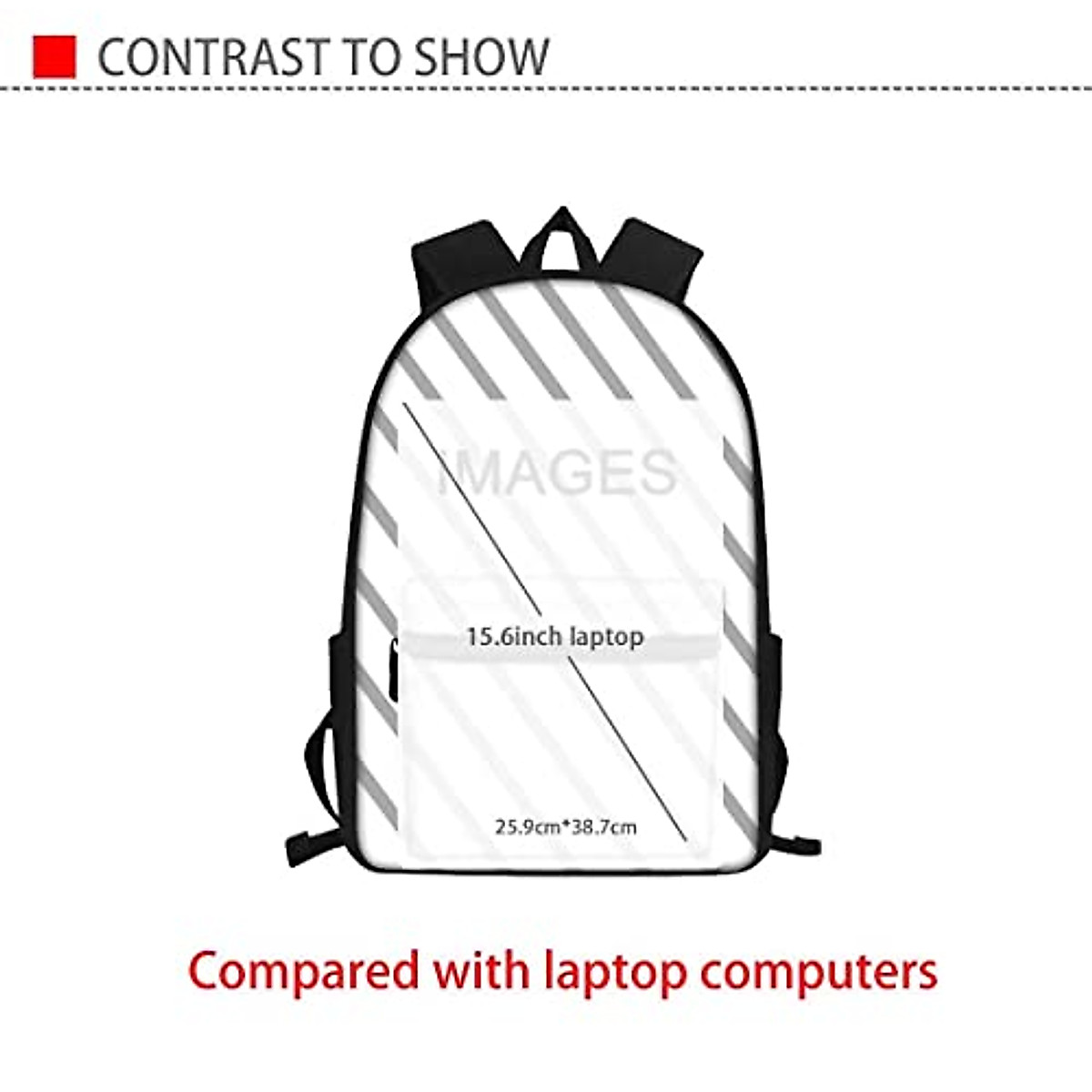 JOAIFO Red Polynesian Tattoo Backpack Samoa Tribal Stripe Travel Backpack Durable School Backpack for Boys Girls Teens College Laptop Bookbag,Kids Schoolbag Casual Daypack,15.6 inch