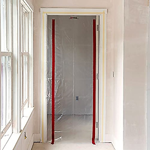 ZIPWALL ZipDoor ZDS Standard Dust Barrier Zipper Door Kit, 1 Pack, Red