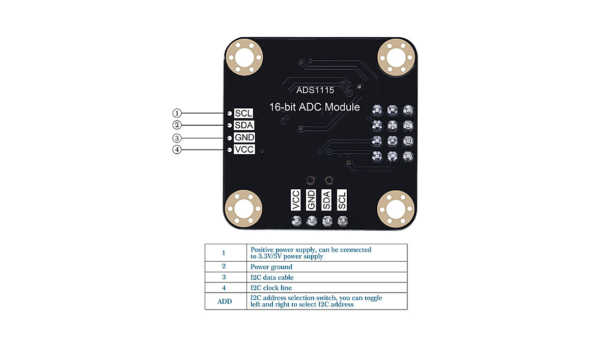 CQRobot Ocean: ADS1115 16-Bit Sensor Analog Signal and Digital Signal ...