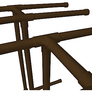 Poolside Storage Organizer for Drying Wet Towels, Floats, Noodles, Paddles, 37.5" W x 37.5" L x 41" H, (Brown)