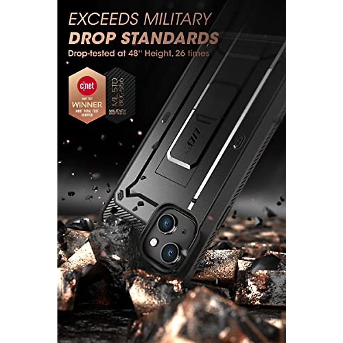 SupCase Outdoor Case for iPhone 14 Plus (6.7 Inch) Mobile Phone Case 360 Degree Case Bumper Protective Cover [Unicorn Beetle Pro] with Screen Protector 2022 Edition (Black)