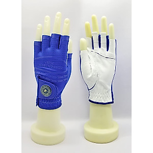 Copper Tech COPPERTECH Plus Womens Half Glove Worn ON Right Hand (White/Pink, MED to LG(ONE Size FIT Most), Worn ON RGHT Hand)