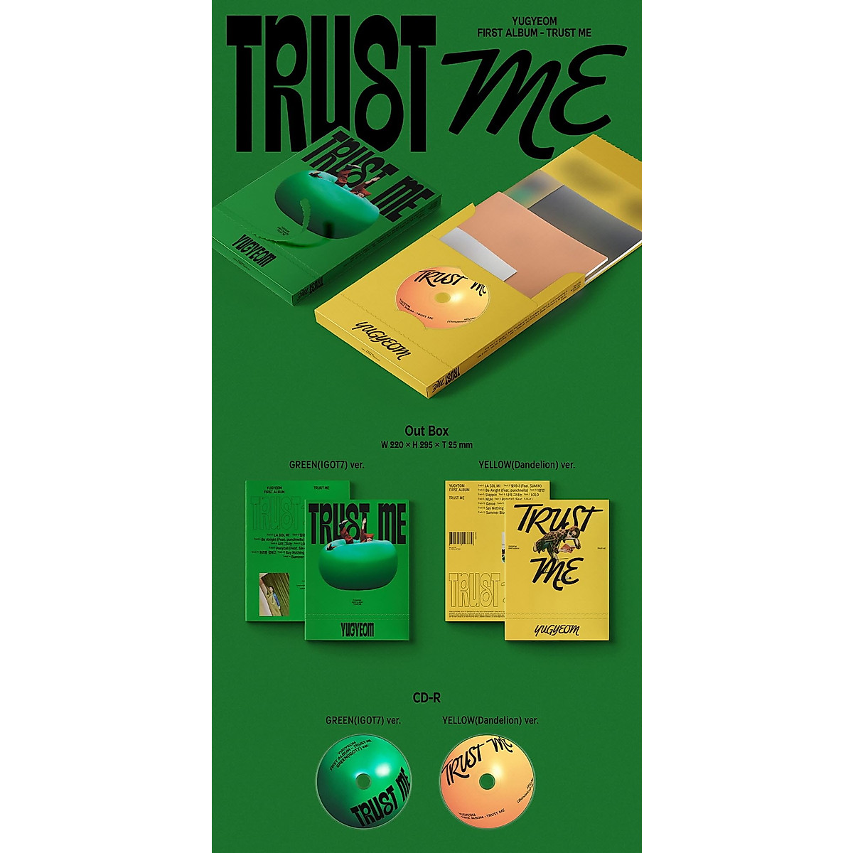 Dreamus YUGYEOM GOT7 - TRUST ME (Vol.1) Album (2 ver. SET), CMDC12004