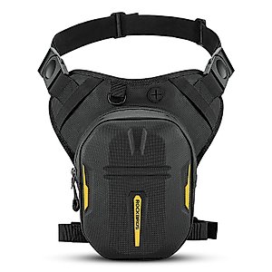 ROCKBROS Drop Leg Bag 3 IN 1 Motorcycle Waist Pack Thigh Bag Magnetic Motorcycle Tank Bag Muti-functions Leg Pouch for Men Womenfor Cycling Hiking Running Camping Travel 10L Black