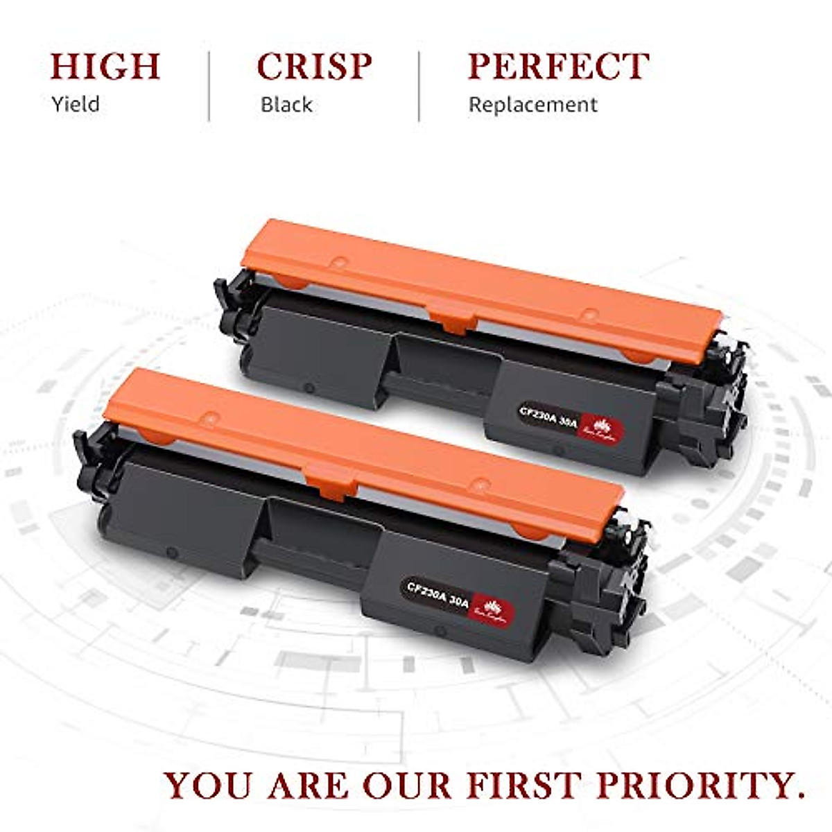 Toner Kingdom Compatible Toner Cartridge Replacement for HP 30A CF230A 30X CF230X for Pro MFP M227fdw M203dw M227fdn M227sdn M227 M203dn M203d M203 Printer (Black, 2 Packs)
