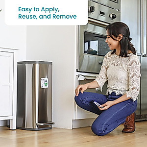 Home Zone Living Kitchen Trash and Recycling Combo Assorted Magnetic Sticker Set, 3.94 inch x 3.94 inch, 6-Pack Total of Assorted Magnetic Stickers