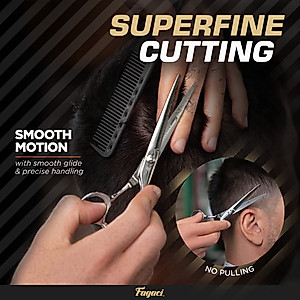 Fagaci Professional Hair Scissors 6” Extremely Sharp Blades, Fine Cutting Blades, Hair Cutting Scissors Professional, Hair Shears, Barber Scissors Set for Men and Women, Haircut Scissors Hair Kit