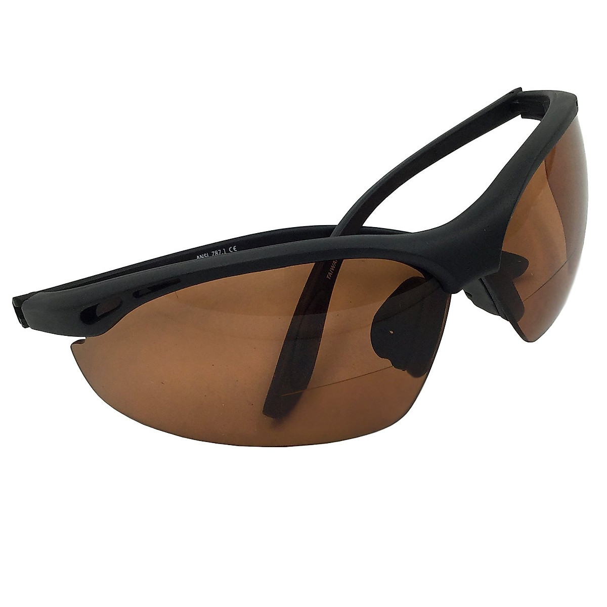 Wise Eyewear 2 Pairs Bifocal Safety Driving Sunglasses with Reading Corner - Rubber Grip Arms (Diopter +2.50)