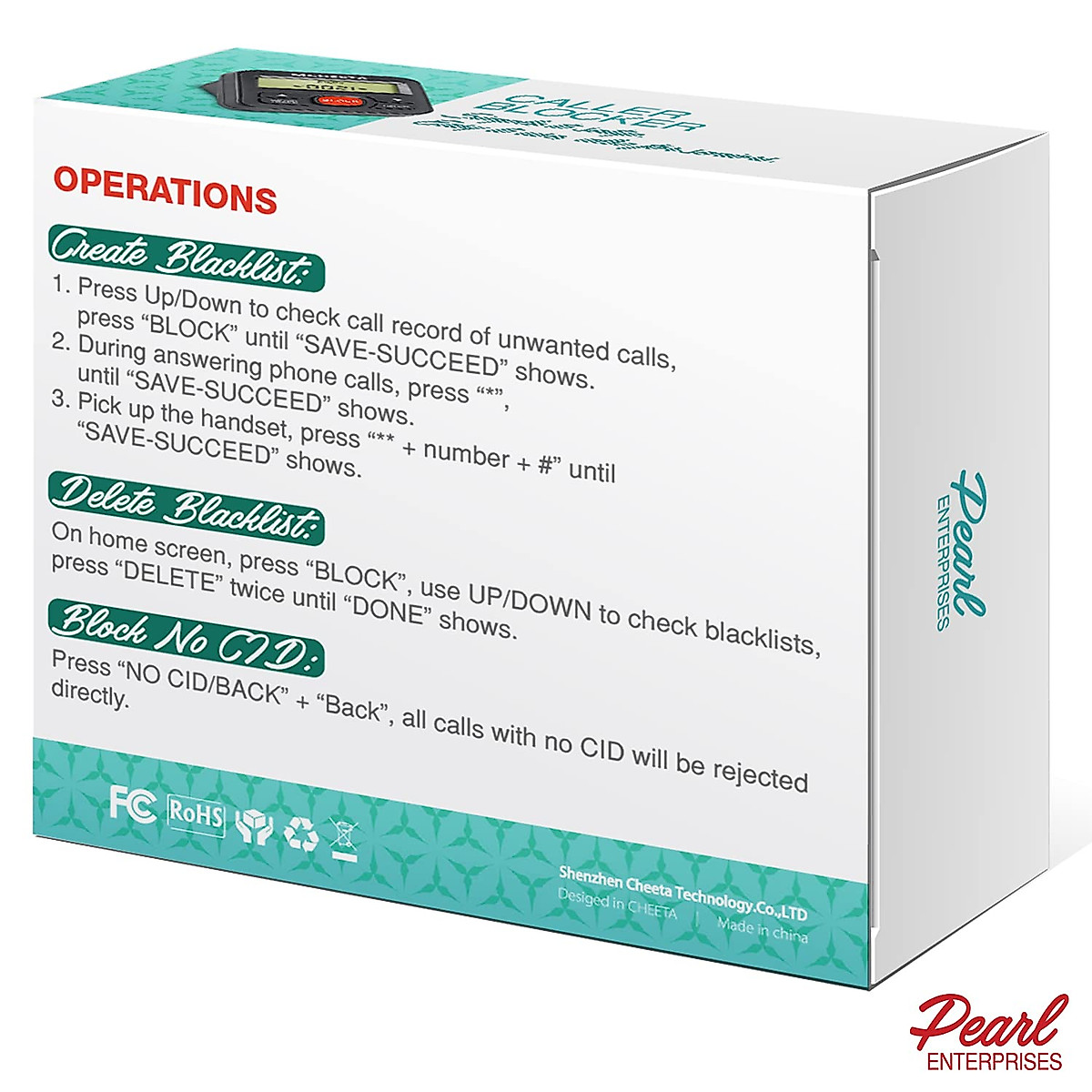 Caller Id Box for Landline Phone Number Lcd Display with Call Blocker - Stop Unwanted Calls, Robocalls, Spam, Telemarketers