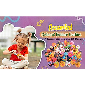 Assorted Colorful Rubber Duckies (2") Ducks Ducky Duck Ducking (6 Pack) Jeep Ducking Bath Tub Pool Toy