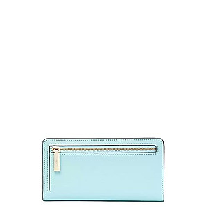 Kate Spade New York Darcy Large Slim Bifold Leather Wallet In Blue Glow/Gold