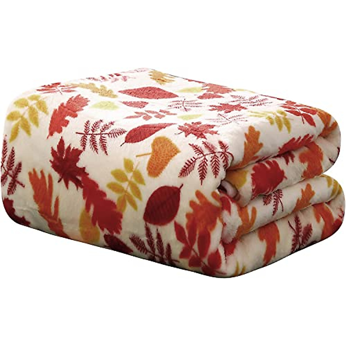 GoodGram Ultra Plush Christmas & Halloween Themed Fleece Throw Blankets - Assorted Styles (Autumn Leaves)