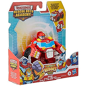 Transformers Playskool Heroes Rescue Bots Academy Classic Heroes Team Heatwave The Fire-Bot Converting Toy, 4.5-Inch Action Figure, Kids Ages 3 and Up