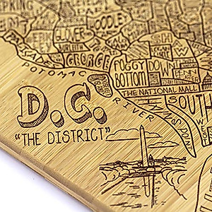 Totally Bamboo Washington DC City Life Bamboo Serving and Cutting Board