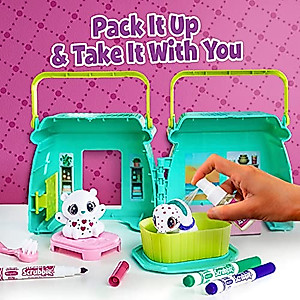 Crayola Scribble Scrubbie Pets Scented Spa, Animal Toy Playset, Includes Washable & Scented Markers, Gifts for Girls & Boys, Ages 3+