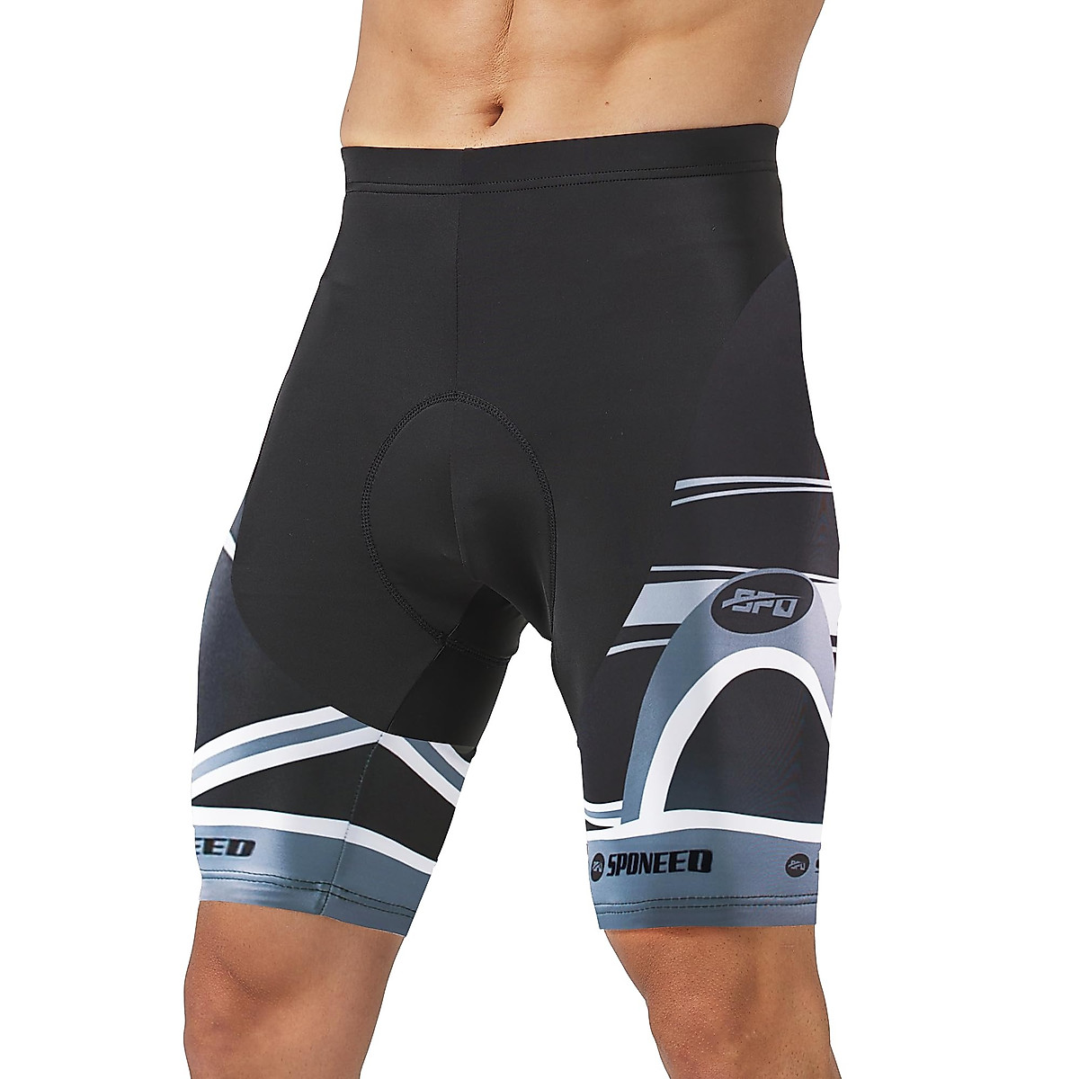 Padded Bike Shorts Men's Cycle Underwear with Padding Bicycle Pants Pockets-Free US XXL Gray Multi