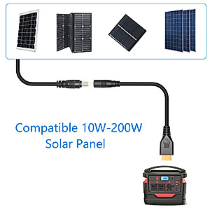 RIIEYOCA XT60 to DC 8mm Connector Adapter,XT60 Female to DC 7.9mm x 0.9mm Female 14AWG Power Cable,for Portable Power Station Solar Generator Solar Panel(1M/3Ft)
