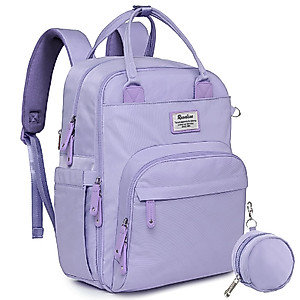 RUVALINO Diaper Bag Backpack - Multifunction Waterproof Travel Backpack, Maternity Baby Bag Tote for Girls with Changing Pad & Stroller Ring & Pacifier Case - Baby Registry Search - Taro Purple