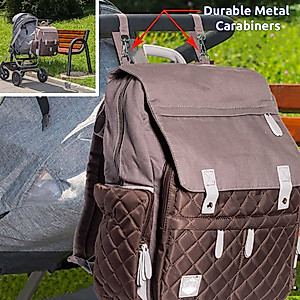 Baby Diaper Bag Backpack with Waterproof Changing Pad Ideal for Mom and Dad,Large Multifunctional Nappy Changing and Travel Bag For Boys and Girls with Stroller Connector and Laptop/Tablet Pockets