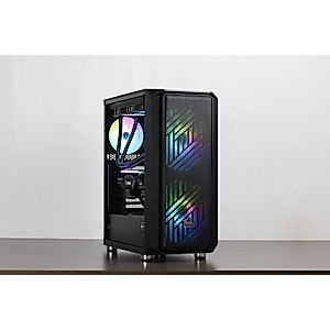 Montech AIR X Black ATX Mid-Tower Case, Super High Airflow, Pre-Installed Dual 200mm ARGB Fans, 120mm ARGB Fan, ARGB Controller, Motherboard Sync, Pull Out Tempered Glass, (AIR X ARGB)