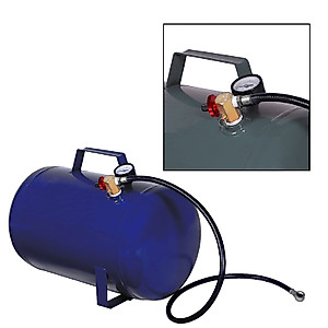 2 Pack Air Tank Manifold with Fill Port,SUNROAD Aluminum Knob,Safety Valve and Relief Bypass 1/2" NPT Tank x 1/4" NPT Hose x 1/8" NPT Gauge for Air Compressor Portable Tank