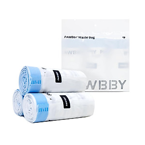 PAWBBY Cat Litter Box Liners Waste Bags-3 Roll Self Cleaning Cat Litter Box Trash Bags with handle (30pcs)