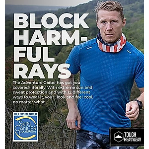 Tough Headband Neck Gaiter Mask for Men & Women - Neck Gaiter Face Mask & Dust Protection w/UV for Fishing, Running & Hiking