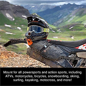 Dango Design Gripper Mount - Universal Clamp Mount for Action Cameras, Use as a Mount on Motorcycles, Powersports Helmets & More - Ripper Red