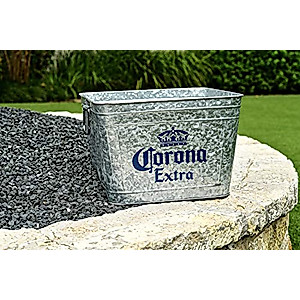 Leigh Country Corona MC 47940 Galvanized Steel 42 Qt. Extra Tub with Stand, Silver