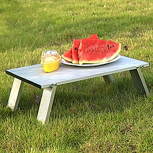 SUNESA Portable Picnic Table Outdoor Portable Mini Folding Table, Camping Equipment, Picnic Water Table, Ultra-Light All-in-one Small Aluminum Table Foldable Camping Table