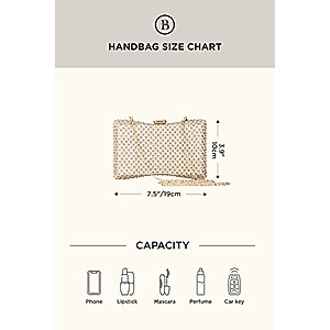 BABEYOND Rhinestone Clutch Evening Bag - Women's Glitter Bling Crossbody Purses for 1920s Party Prom Wedding