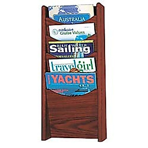 Safco Products 4330MH Wood Magazine Rack, 5 Pocket, Mahogany