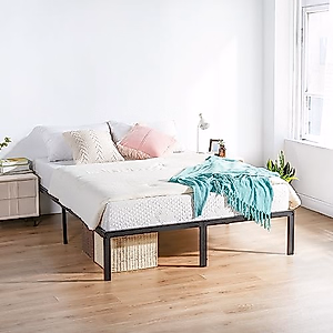 Olee Sleep 18 inch Heavy Duty King Steel Slat, No Box Spring Needed, Metal, Black