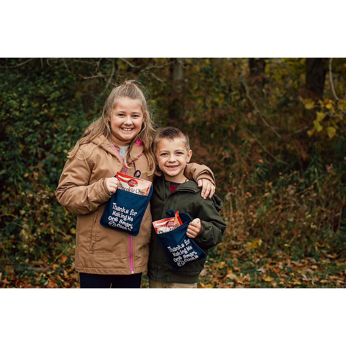 Teachers Gift for Women, Appreciation Week Pot Holder, One Smart Cookie Thank You Present Potholder - Set of 2 Blue