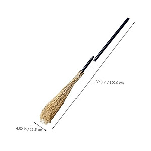 Didiseaon 2pcs Halloween Witch Broom Costume Accessories Wizard Flying Broom Props Halloween Witches Broom Cosplay Broom Cosplay Supply Witches Broom Prop