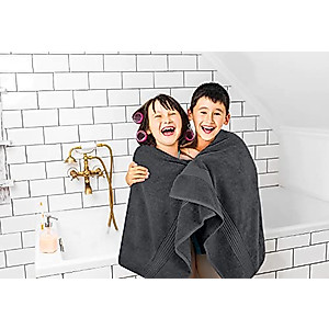 Utopia Towels - Luxurious Jumbo Bath Sheet 2 Pack - 600 GSM 100% Cotton Highly Absorbent and Quick Dry Extra Large Bath Towel - Super Soft Hotel Quality Towel (35 x 70 Inches, Grey)