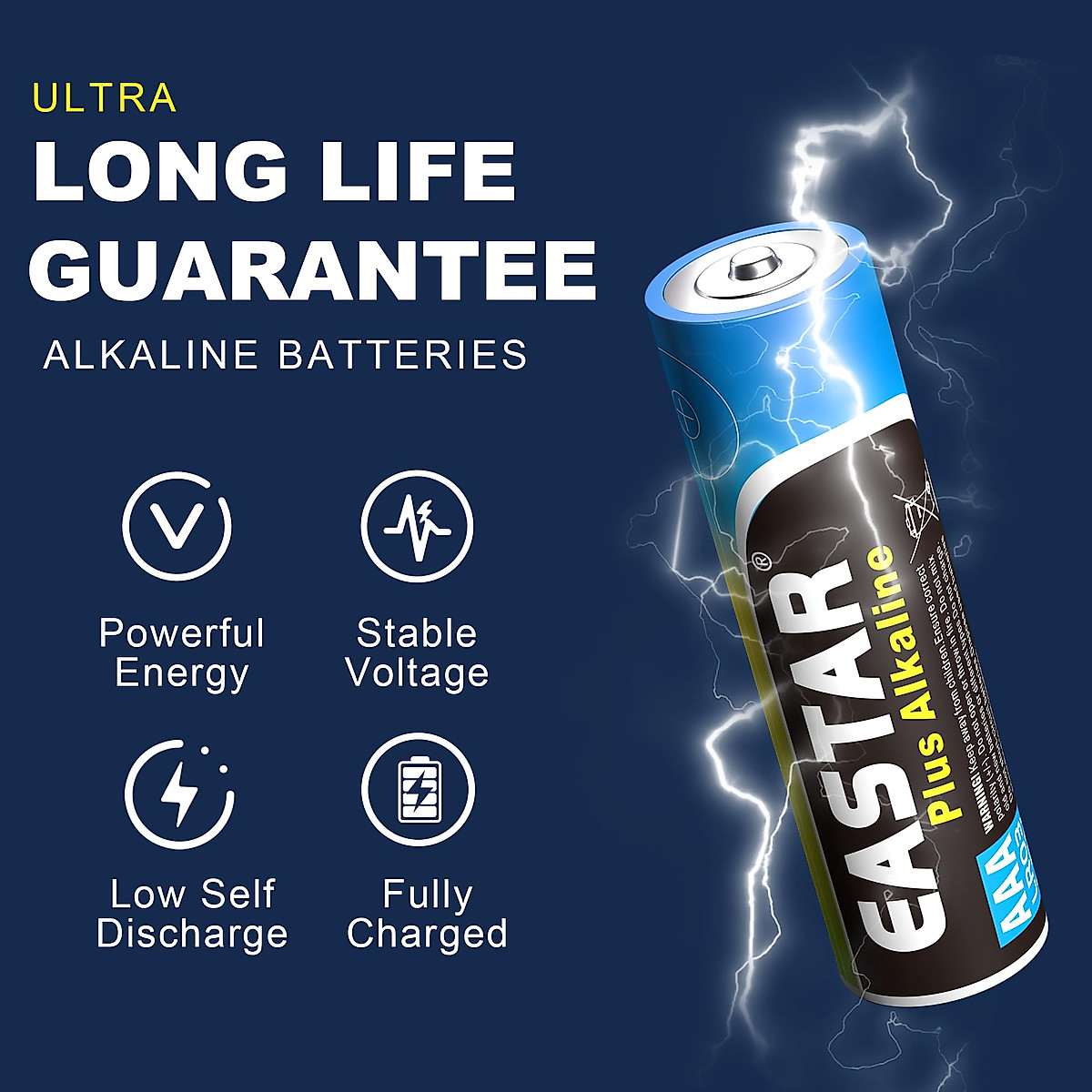 EASTAR BTS AAA Batteries with Maximum Power, Extra Long-Lasting Triple AAA Batteries 10-Pack, Leak-Proof Design, 10 Years Shelf Life, 1.5V LR03 Alkaline Batteries for Home and Office Devices