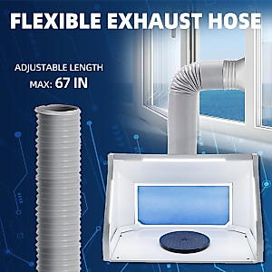 OPHIR Airbrush Spray Booth, Super Power Portable Air Brush Paint Spray Booth with Filter LED Lights for Model Painting, Hobby, Crafts, Cake, T-Shirt