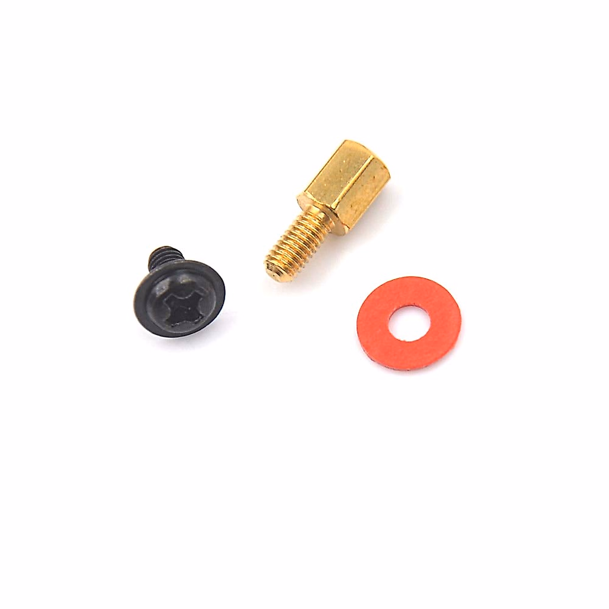 Screw 10Pcs 6-32-M3 6.5mm Computer Golden Motherboard Riser+Silver Screws + Red Washers