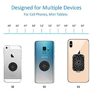 Metal Plate for Phone Car Magnetic Mount 6 Pack,Magnet Holder Disc Replacement Case Sticker with 3M Adhesive for iPhone Magnets Cradle-less Mounts Cell Phone Mini Tablet GPS Stand 2 Rectangle 4 Circle