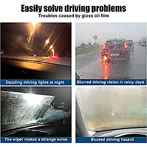 VSDNU 3 Pack Car Glass Oil Film Cleaner, Car Glass Oil Film Remover
