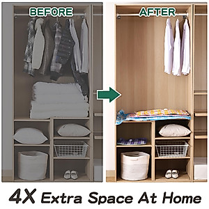 12 Jumbo Vacuum Storage Bags, Space Bags Vacuum Seal Bags for Clothes, Clothing, Comforters and Blankets